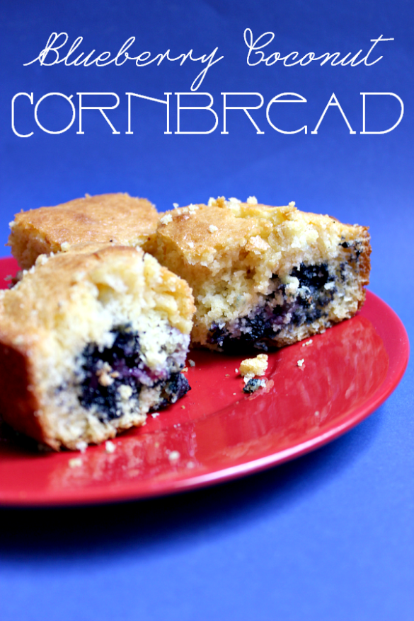 Blueberry Coconut Cornbread - Tastefully Eclectic
