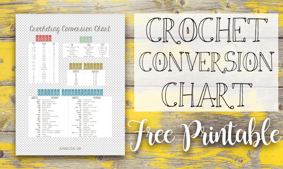 Knitting Conversion Chart {FREE Printable} - Tastefully Eclectic