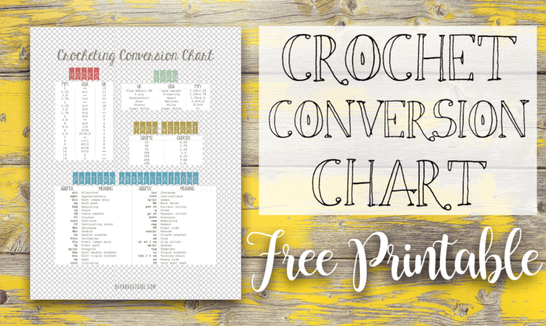 Knitting Conversion Chart {FREE Printable} - Tastefully Eclectic