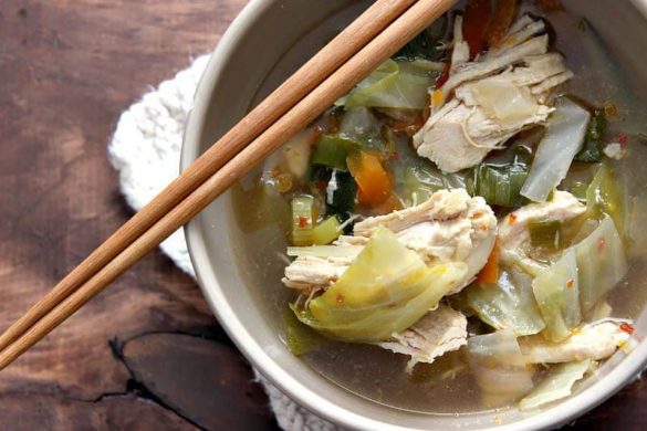 Spicy Chicken and Cabbage Soup - Tastefully Eclectic